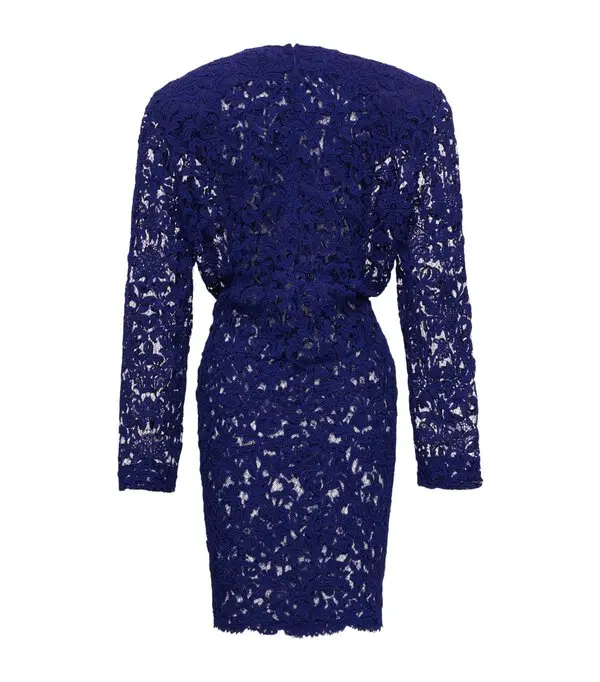 Saint Laurent Guipure Lace Mini Dress