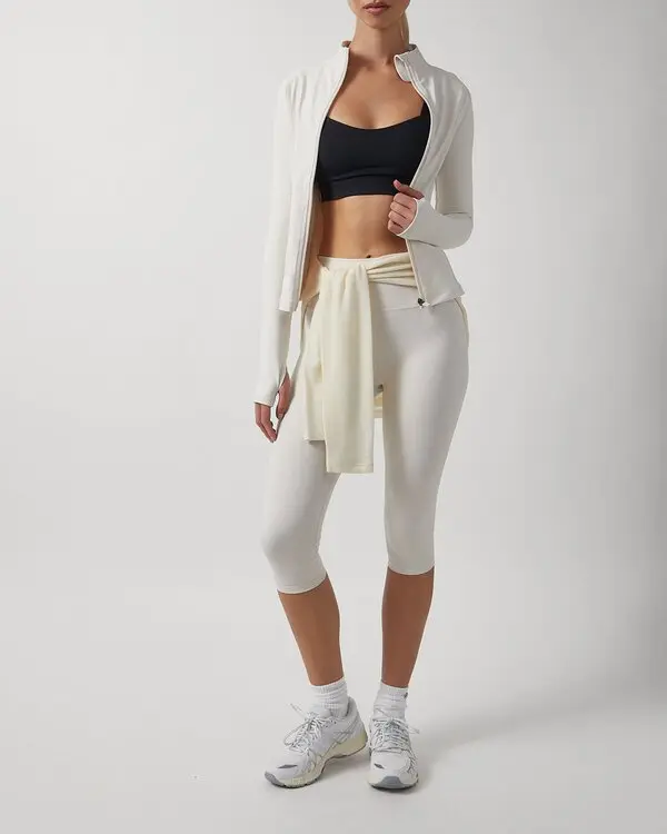 SISTERLY TRIBE Softsculpt Zip Jacket - Cream