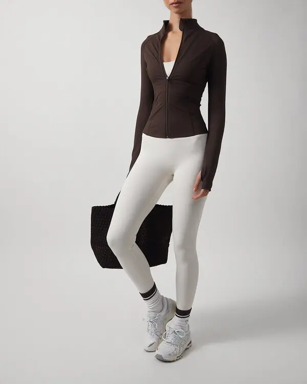 SISTERLY TRIBE Softsculpt Zip Jacket - Espresso