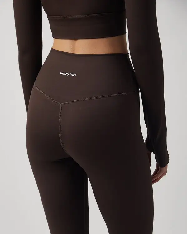 SISTERLY TRIBE Softsculpt Leggings Full - Espresso