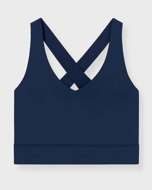 SISTERLY TRIBE Softsculpt V-neck Cross Back Bra - Navy