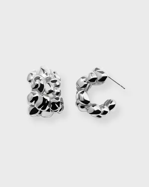 CBYC Bubble Hoop Earrings - Silver