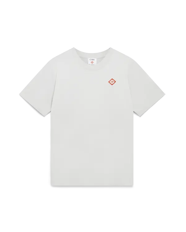 Casablanca Grey Diamond Logo Short Sleeve T-shirt - Multicolor