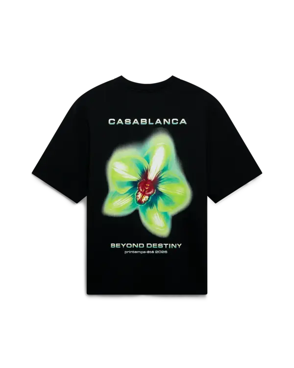 Casablanca Glitch Orchid Oversized Short Sleeve T-shirt - Multicolor