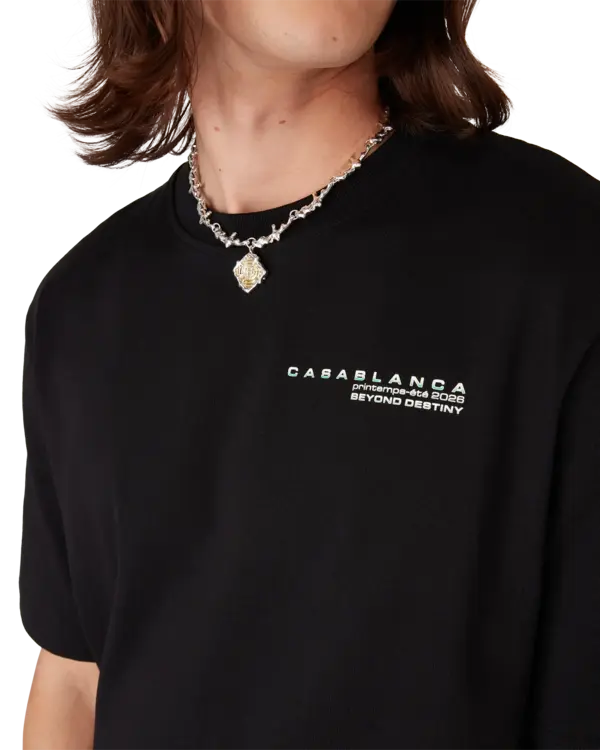 Casablanca Glitch Orchid Oversized Short Sleeve T-shirt - Multicolor