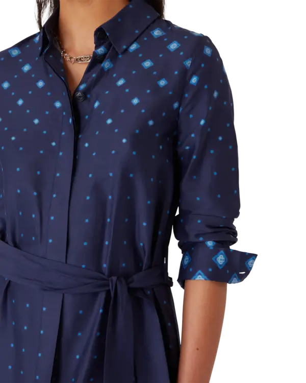 Casablanca Gradient Silk Shirt Dress