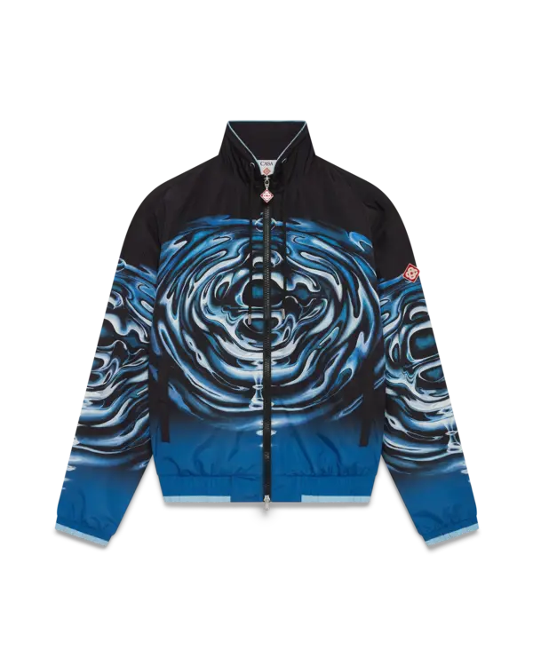Casablanca Warped Logo Ripple Windbreaker Jacket - Multicolor