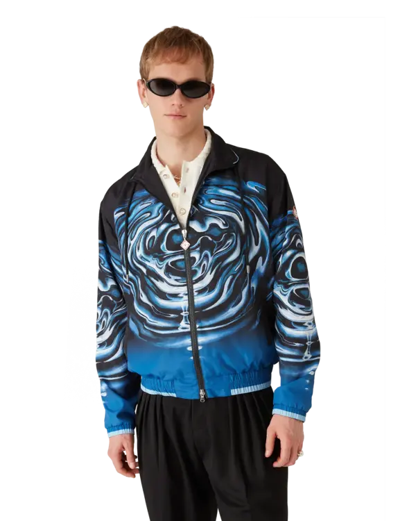Casablanca Warped Logo Ripple Windbreaker Jacket - Multicolor