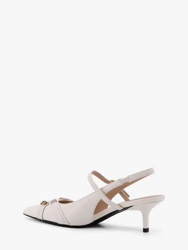 Pinko Gloria 18 Leather Pump - White