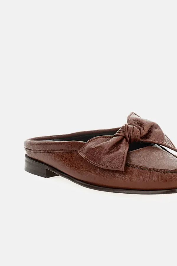 Hereu Corbati Mule Shoes - Marrone