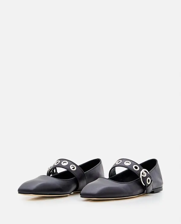 AeydĒ Uma Eyelet Nappa Ballet Flats