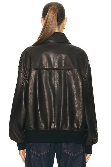 Khaite Shelman Leather Jacket - Black