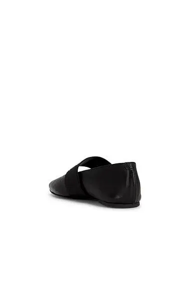 Givenchy Ballerina Flat With Elastic Strap - Black