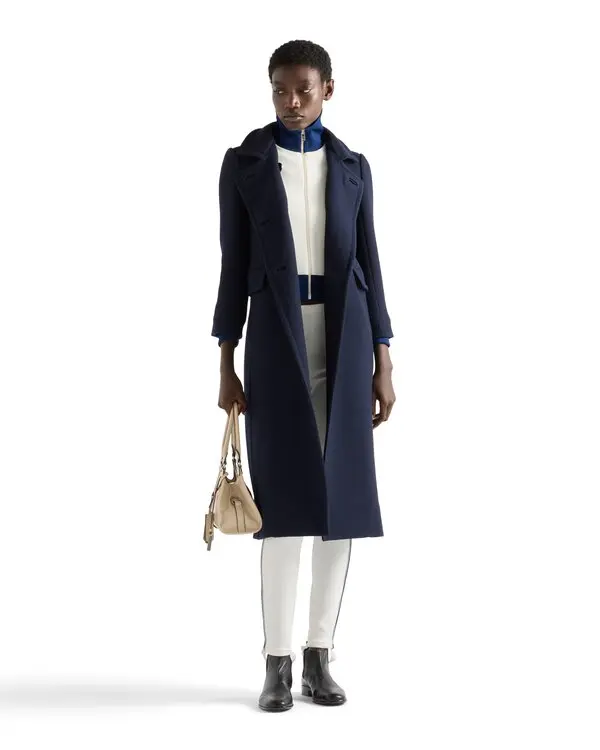 Prada Single-breasted Natté Fabric Coat