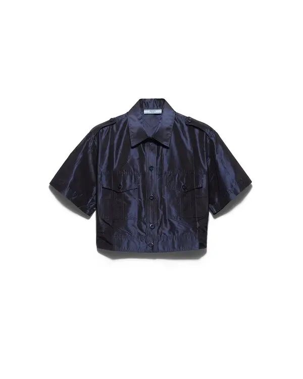 Prada Cropped Taffeta Shirt