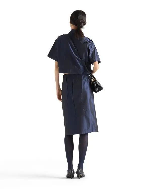 Prada Cropped Taffeta Shirt