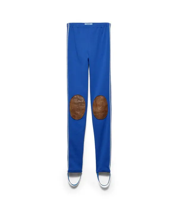 Prada Fleece Stirrup Leggings - Bluette