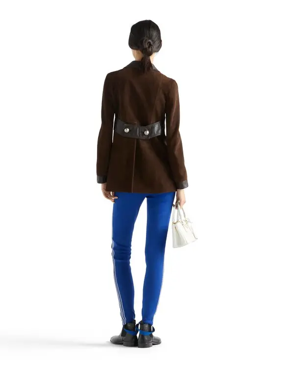 Prada Fleece Stirrup Leggings - Bluette