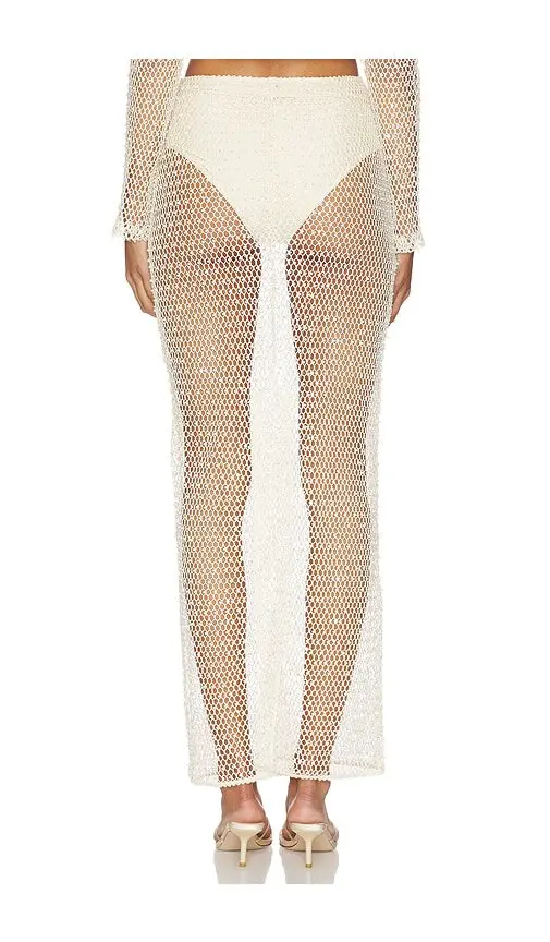 PatBO Crochet Bloom Skirt