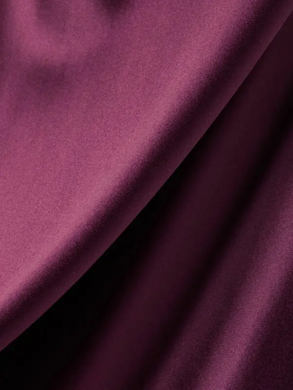 Alaïa Silk-satin Halterneck Gown - Burgundy