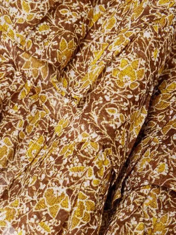 MARANT ETOILE Jocadia Ruffled Printed Organic Cotton-voile Shorts - Multi