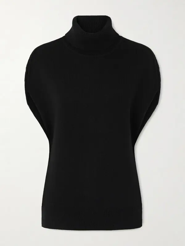 TOTEME Wool-blend Turtleneck Sleeveless Sweater