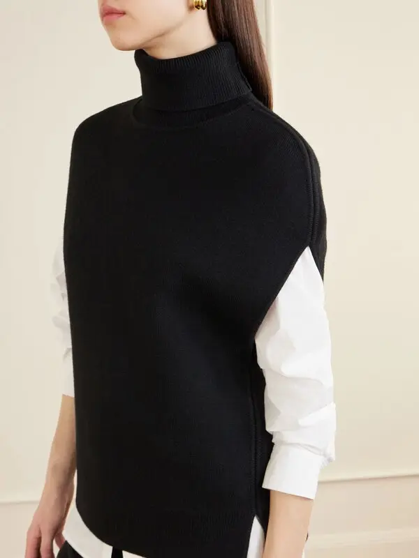 TOTEME Wool-blend Turtleneck Sleeveless Sweater