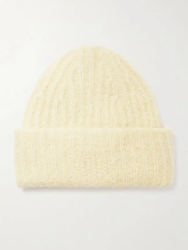 Guest In Residence Cloud Ribbed Merino Wool-blend Beanie - Yellow