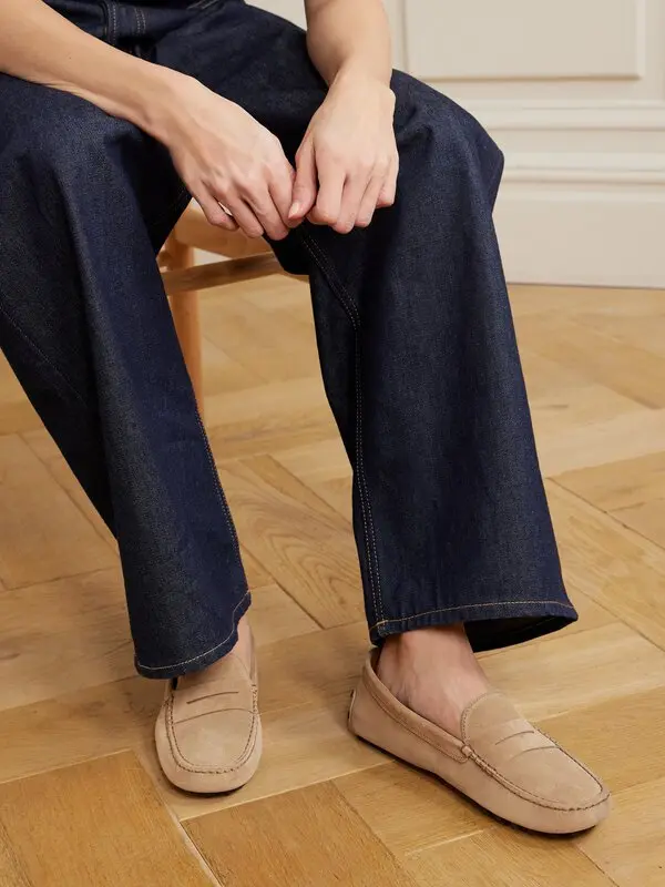 TOD'S Gommino Suede Loafers - Brown