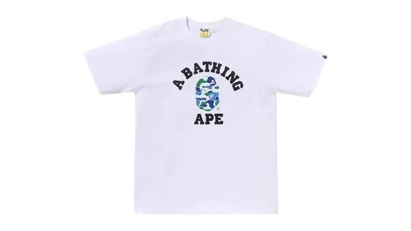 A BATHING APE College Tee Shirt - White