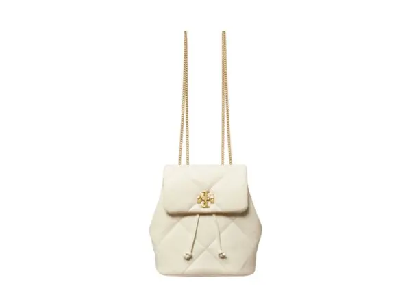 Tory Burch Kira Diamond Quilt Small Backpack - Warm White
