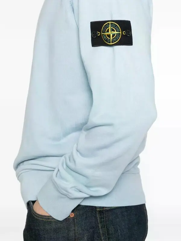 Stone Island Organic Cotton Fleece Sweatshirt - Blue