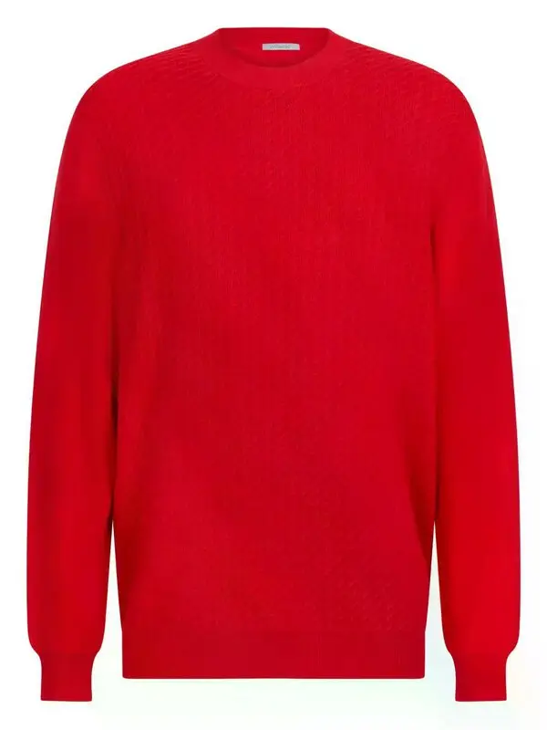 Malo Textured Sweater - Red