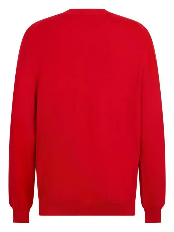 Malo Textured Sweater - Red