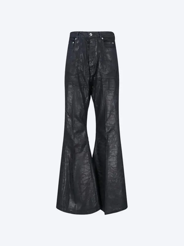 Rick Owens Bolans Denim Pantaloni - Black