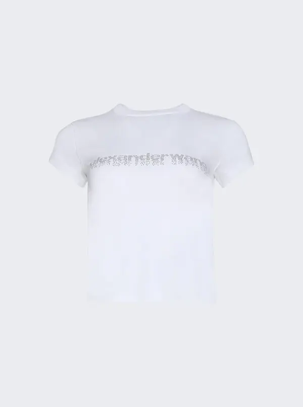 Alexander Wang Baby Tee With Hotfix Graphic - White