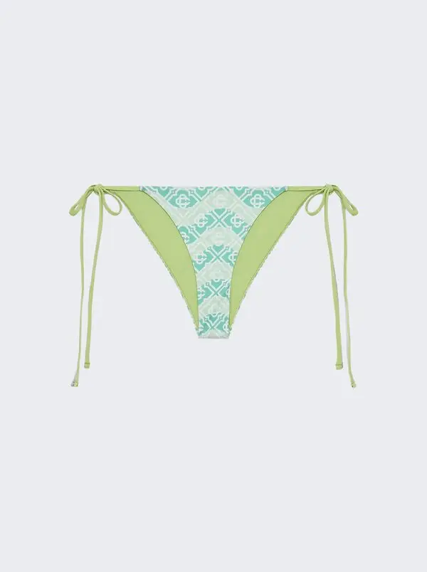 Casablanca Wavy Monogram Bikini Bottom - Green