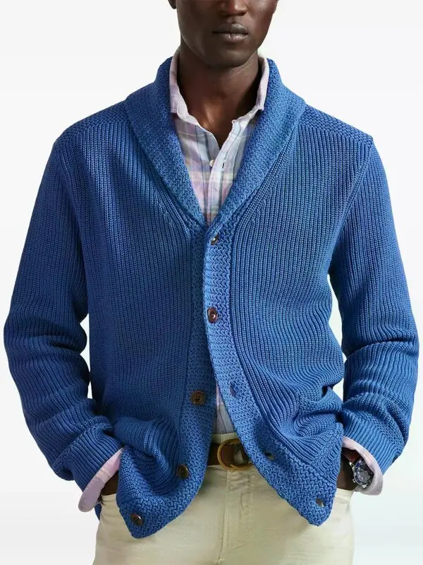 Polo Ralph Lauren Cotton Shawl-collar Cardigan - Blue