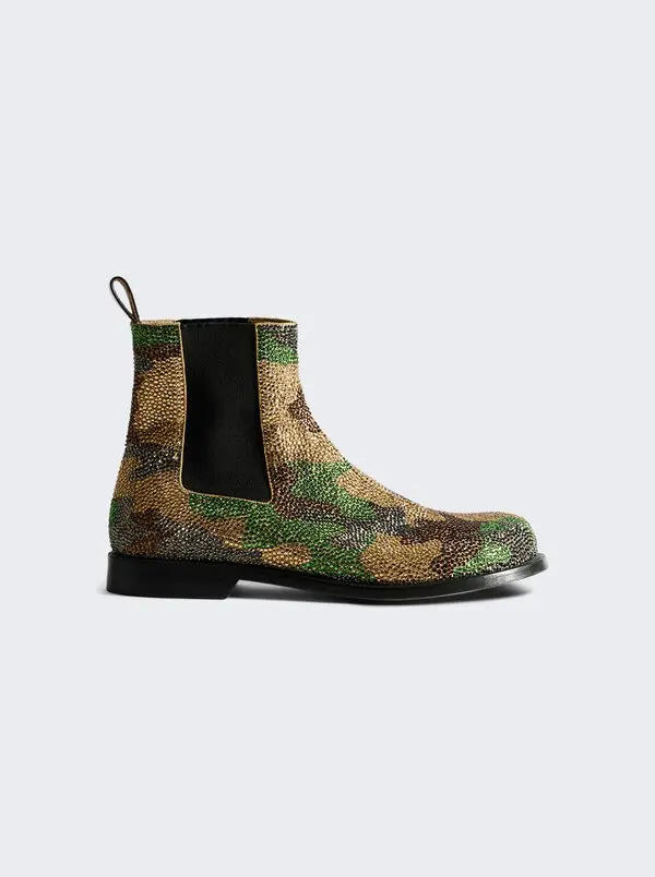 JW Anderson Crystal Strass Chelsea Loafer Boot - Multi