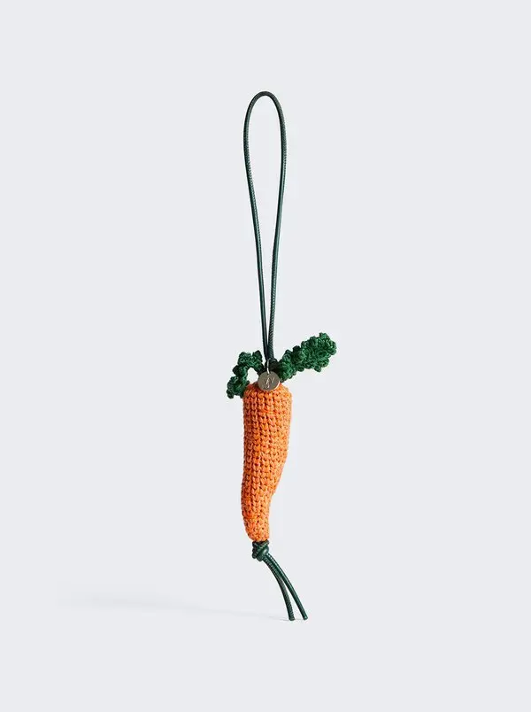 JW Anderson Hand-crocheted Carrot Charm - Off White