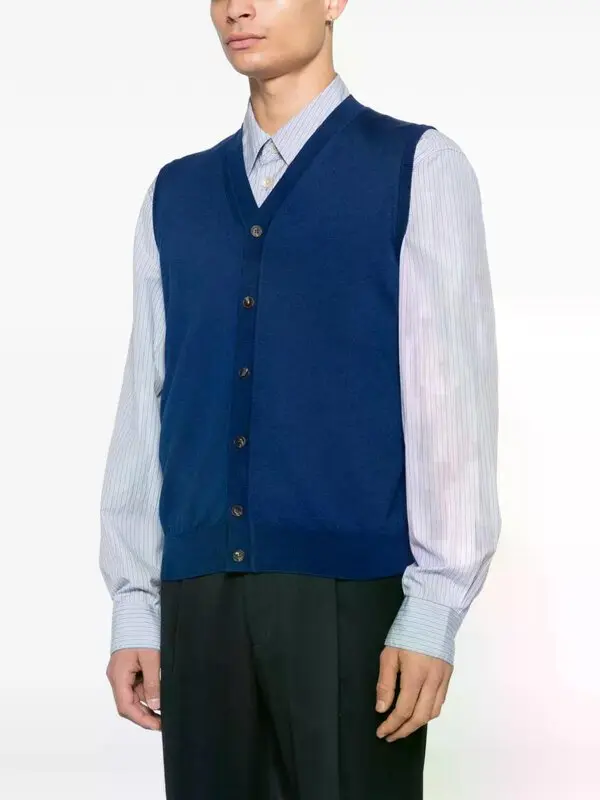 KANGRA V-neck Waistcoat - Blue