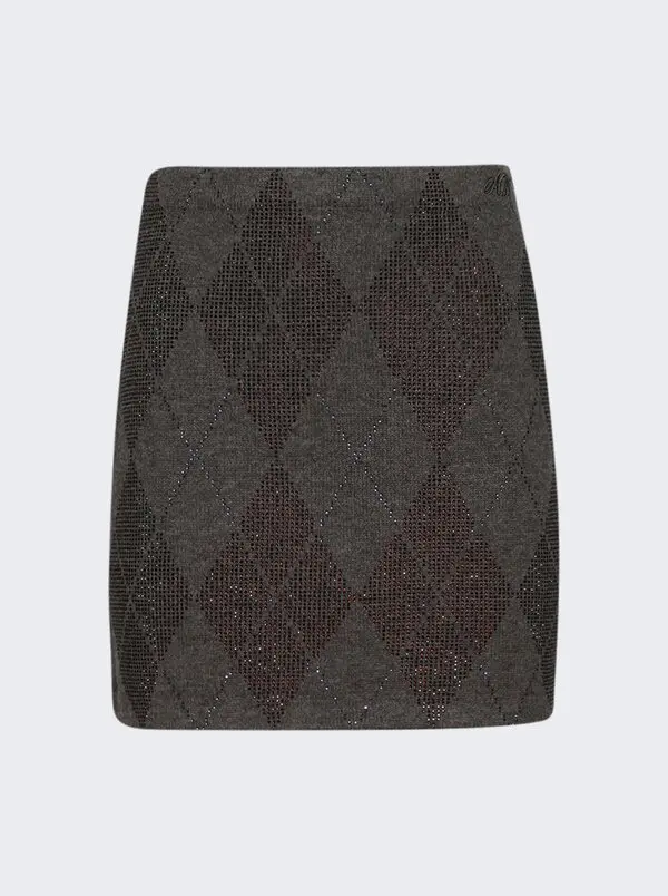 Alexander Wang A-line Argyle Crystal Hotfix Skirt