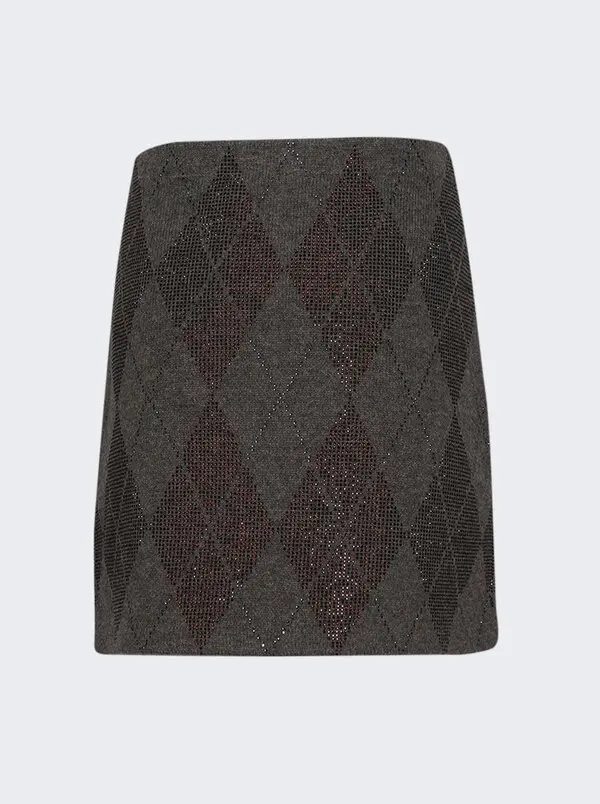 Alexander Wang A-line Argyle Crystal Hotfix Skirt