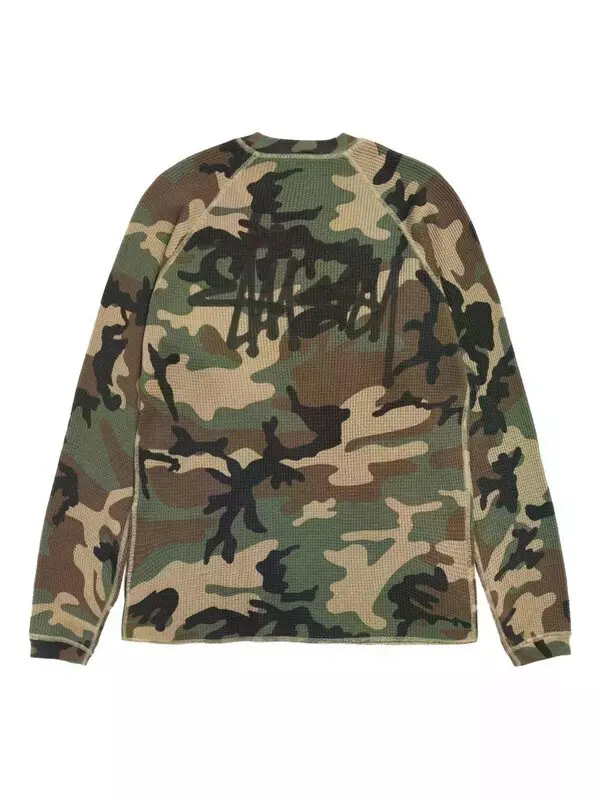 StÜssy Camouflage Raglan Sleeve Sweater