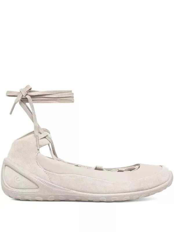 Ecco Lace-up Ballerina Flats