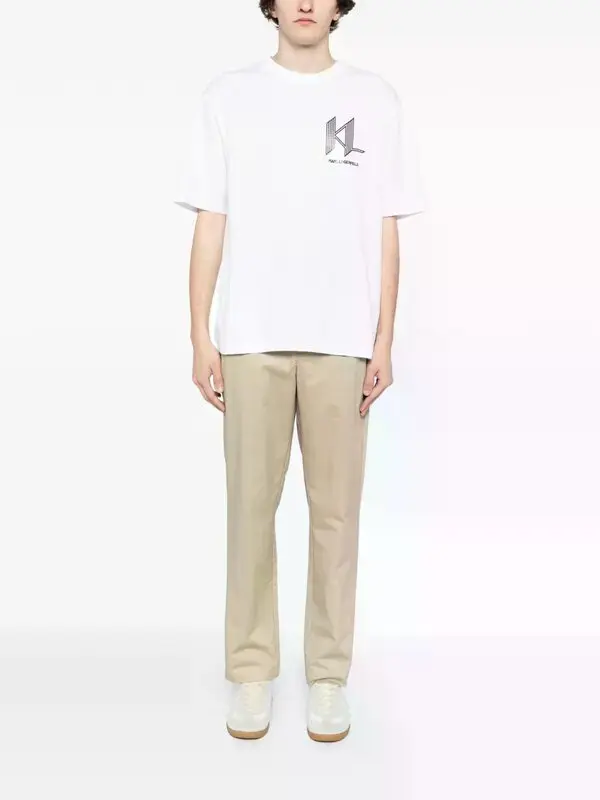 Karl Lagerfeld Logo-plaqued Chino Trousers
