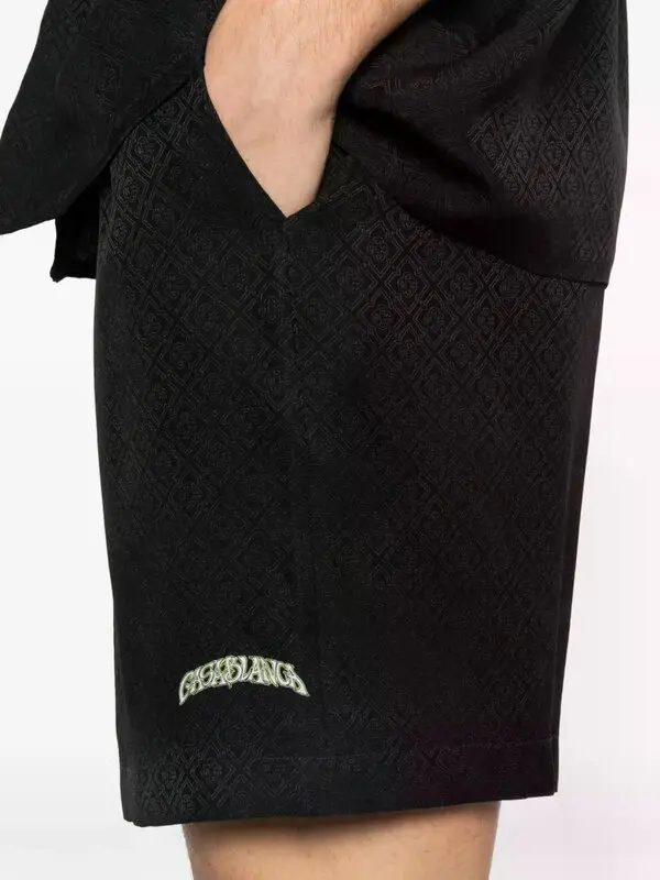 Casablanca Logo-print Silk Shorts
