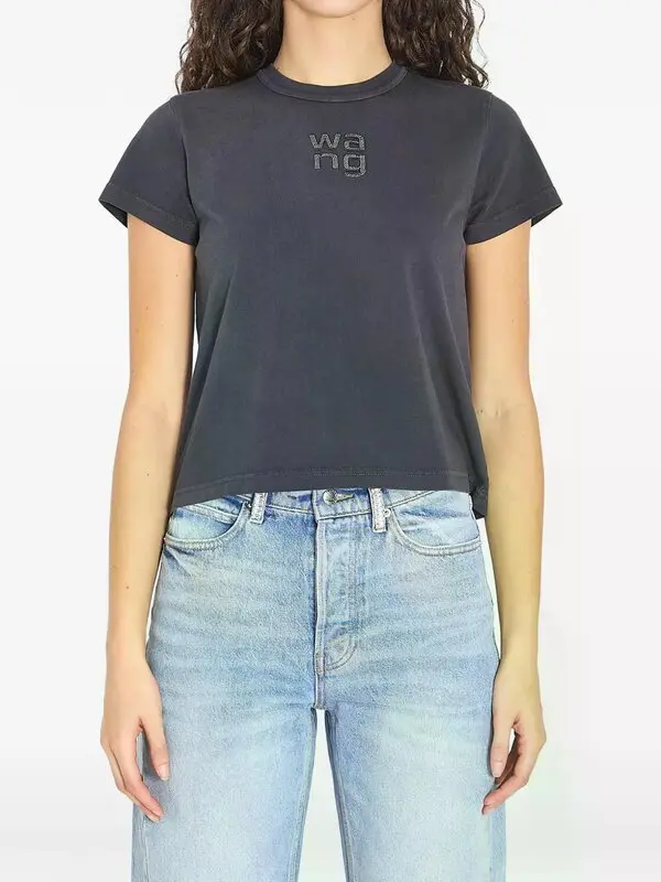 Alexander Wang Logo Rhinestone T-shirt