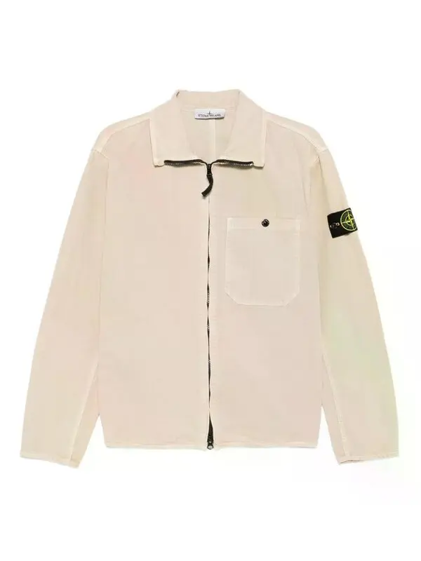 Stone Island Patch-pocket Zip Overshirt - Neutrals