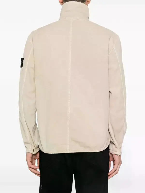 Stone Island Patch-pocket Zip Overshirt - Neutrals